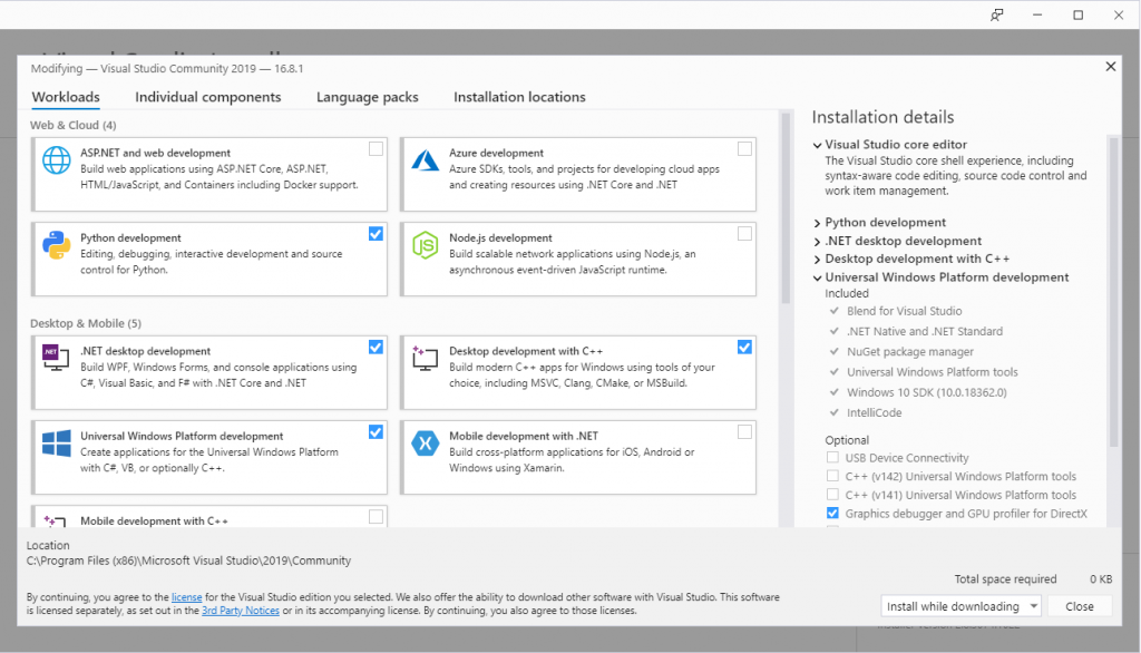 Hướng dẫn cài đặt Visual Studio 2019 - THỊ GIÁC MÁY TÍNH