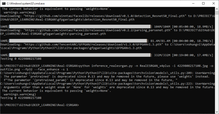 Source code phục hồi ảnh cũ bị mờ bằng Real-ESRGAN - THỊ GIÁC MÁY TÍNH