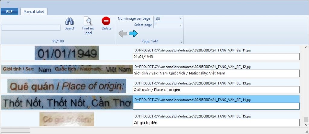 Hướng dẫn sử dụng tool đánh nhãn VietOCR Labeling - THỊ GIÁC MÁY TÍNH